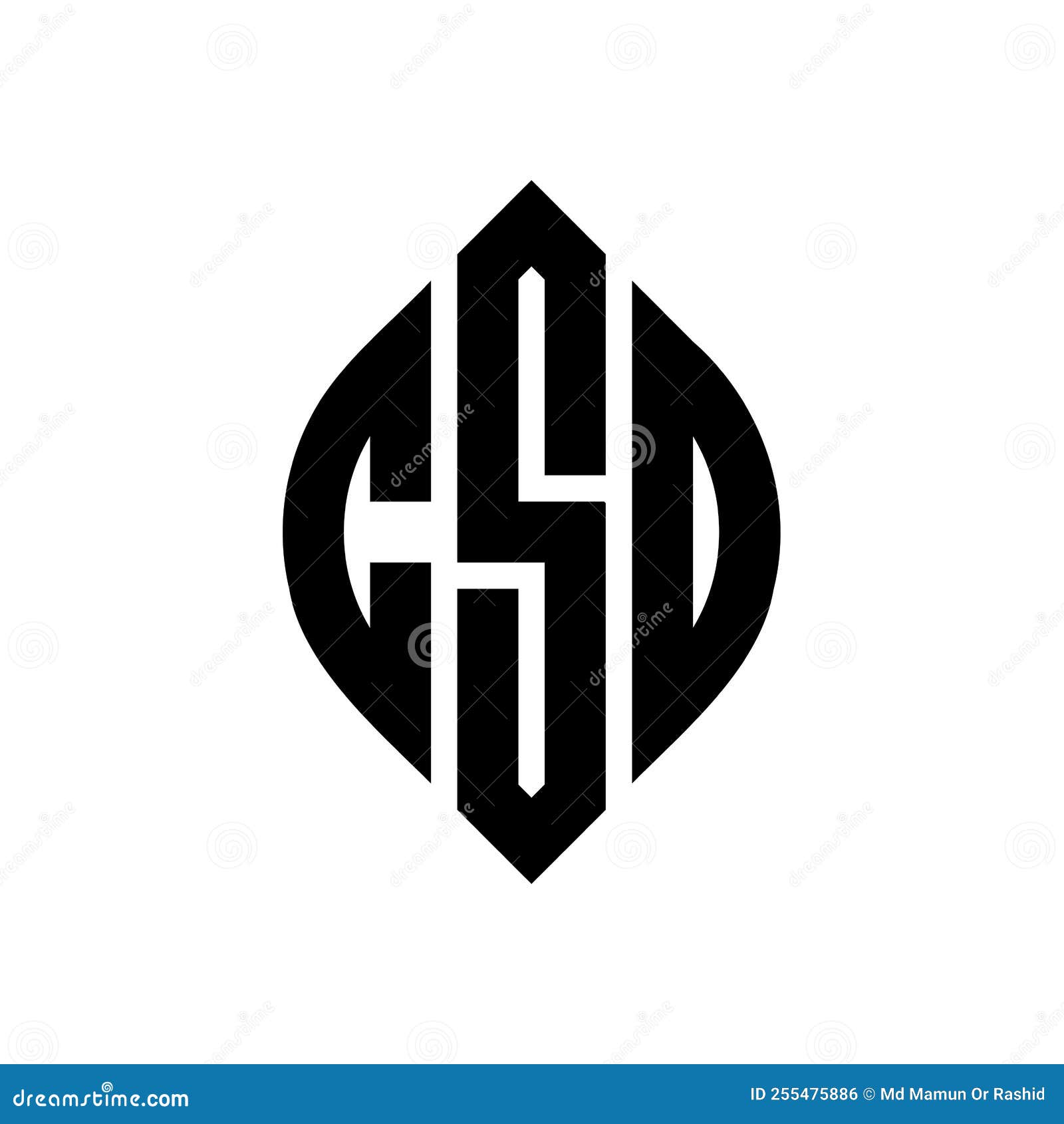 CSD Circle Letter Logo Design with Circle and Ellipse Shape. CSD ...