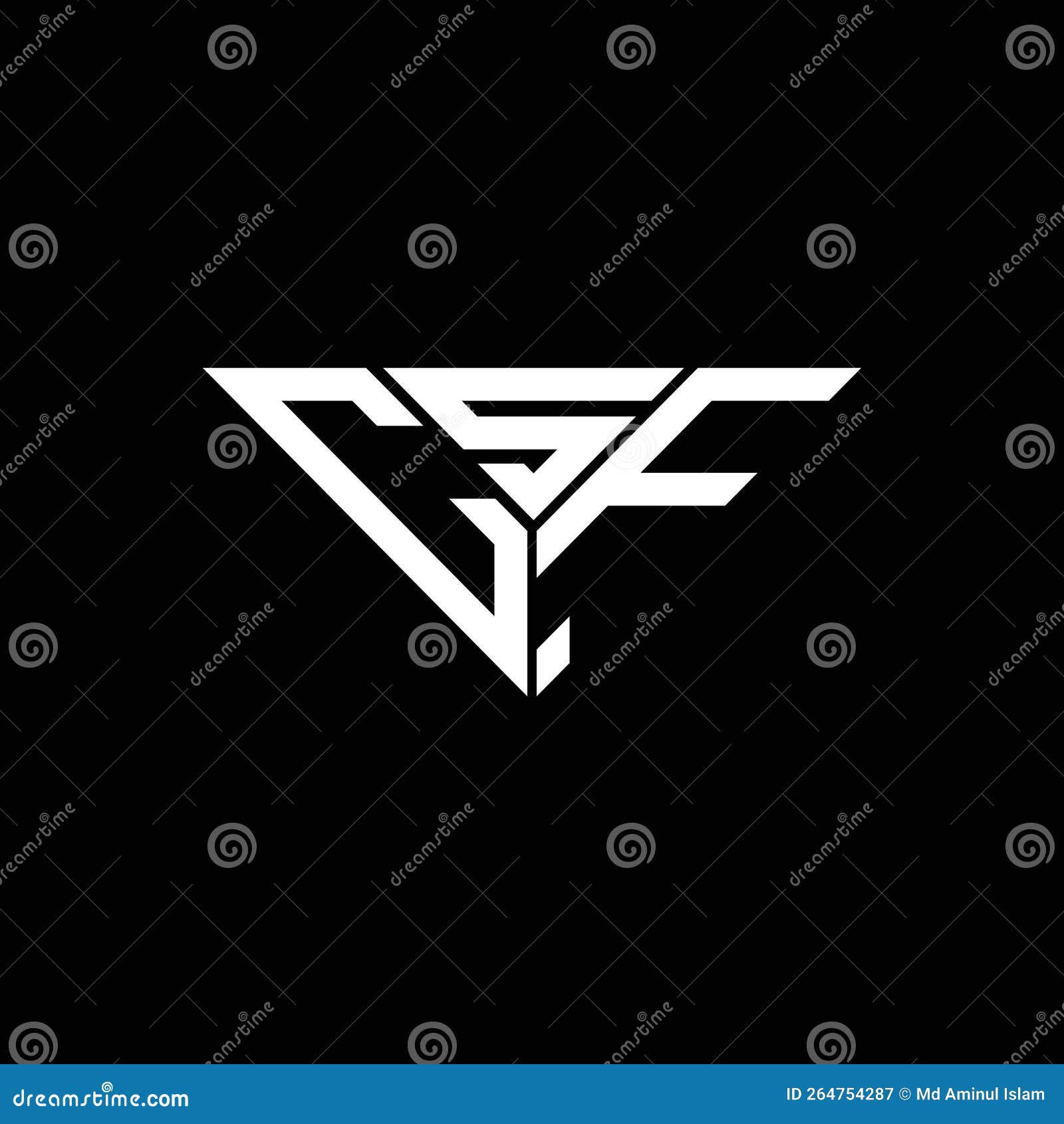 CSF Letter Logo Creative Design with Vector Graphic, Stock Vector ...