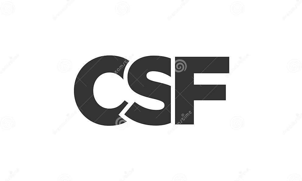 CSF Logo Design Template with Strong and Modern Bold Text. Initial ...