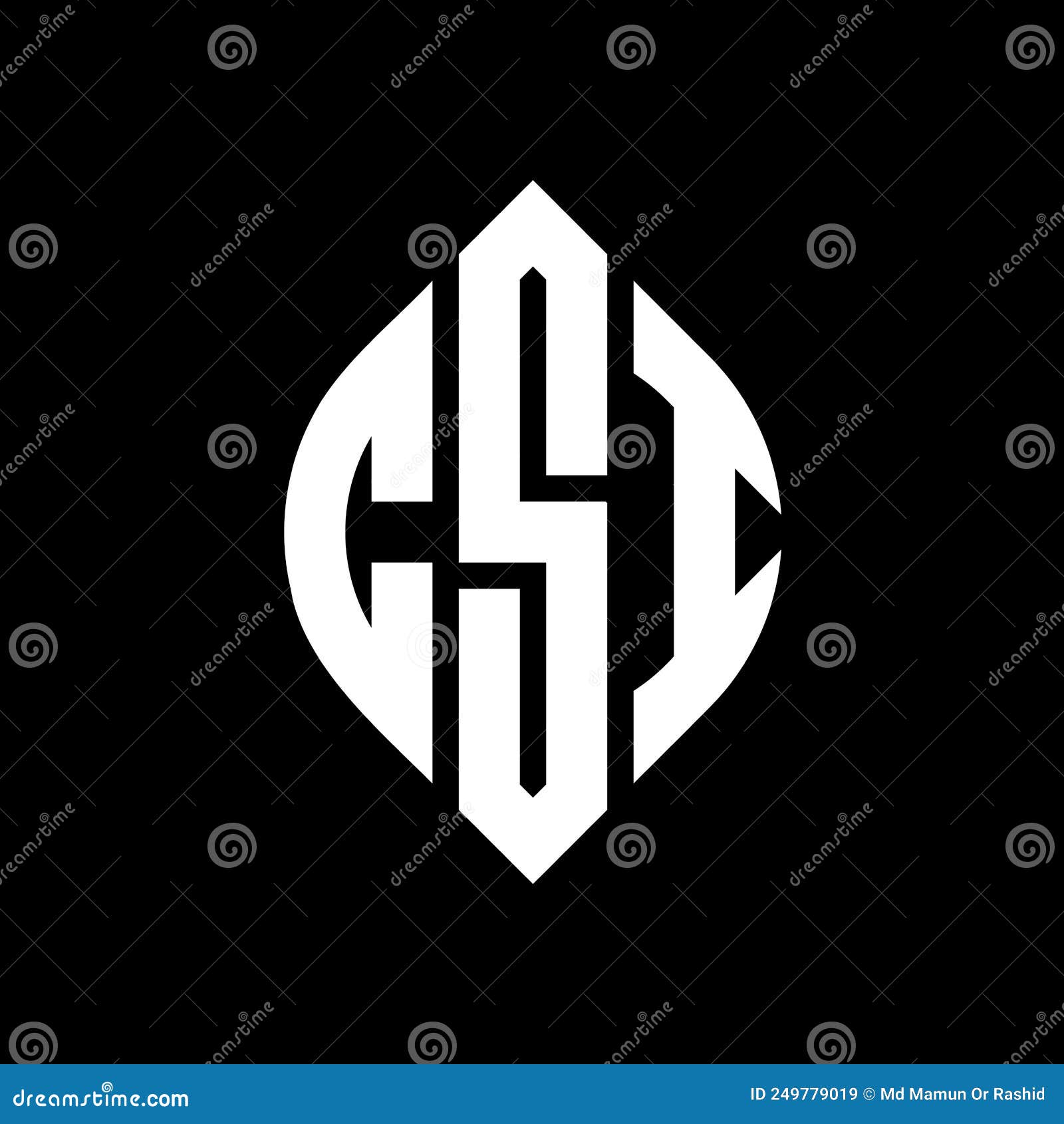 CSI Circle Letter Logo Design With Circle And Ellipse Shape. CSI ...