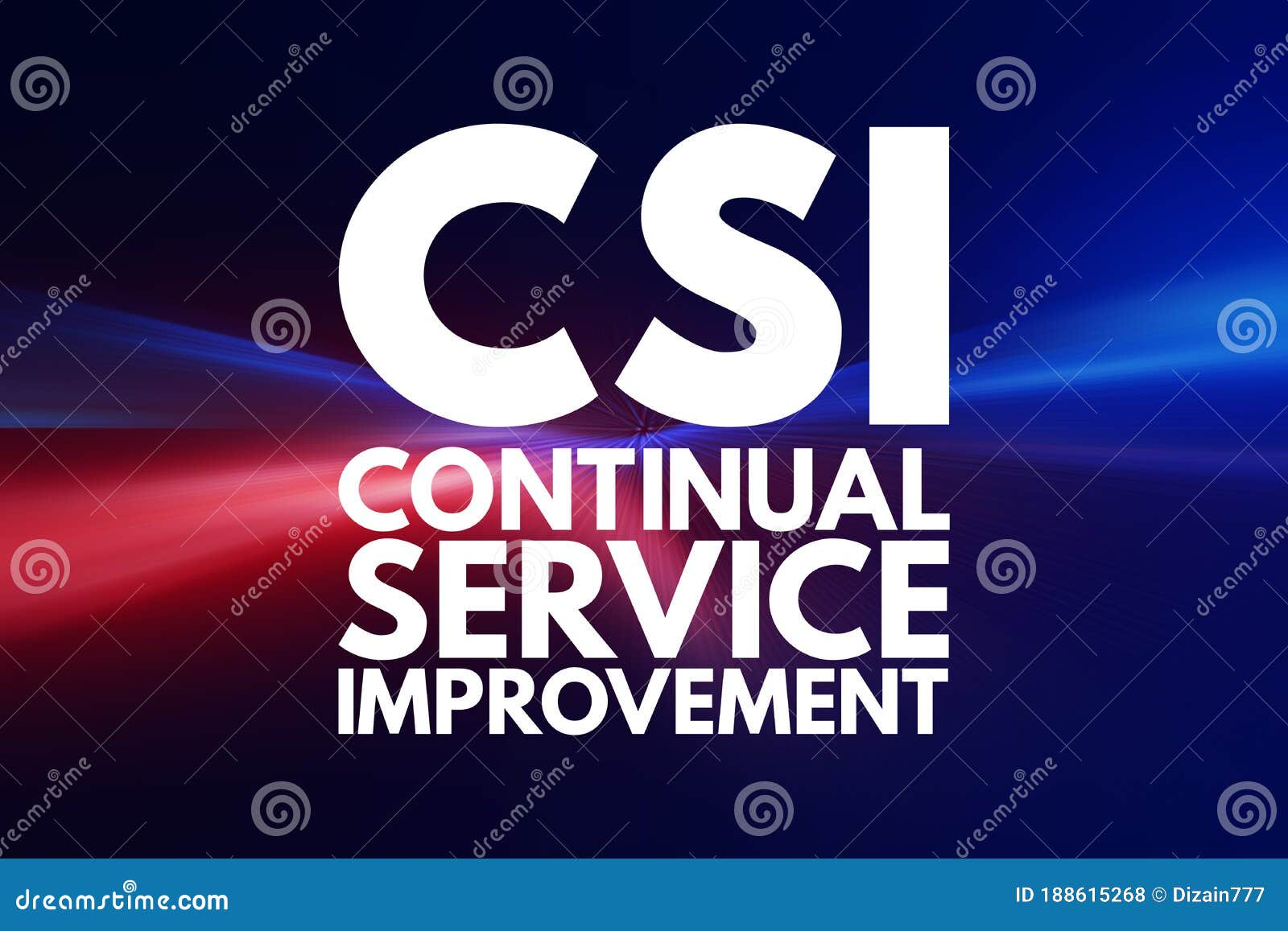 CSI - Continual Service Improvement Acronym, Business Concept ...