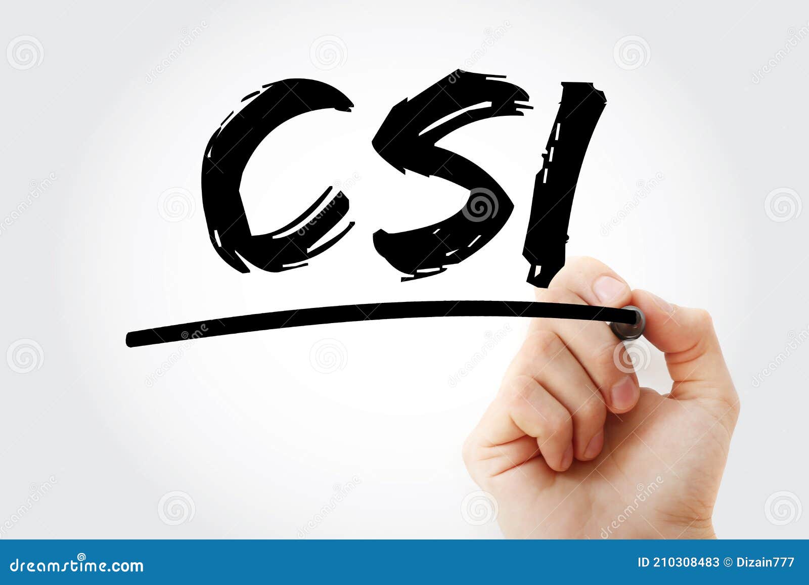 CSI - Continual Service Improvement Acronym with Marker, Business ...