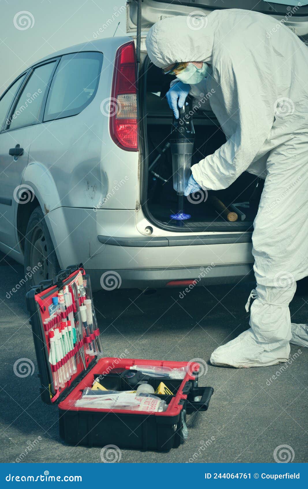 CSI - Technician Working with Special Micro Particles Filtering Vacuum ...