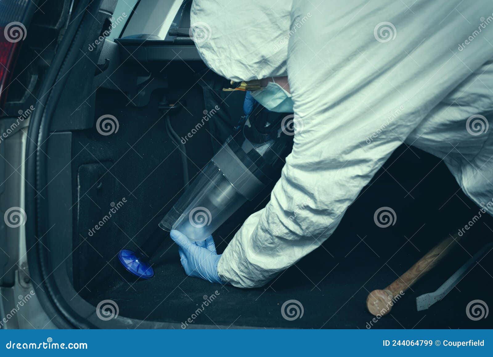 CSI - Technician Working with Special Micro Particles Filtering Vacuum ...