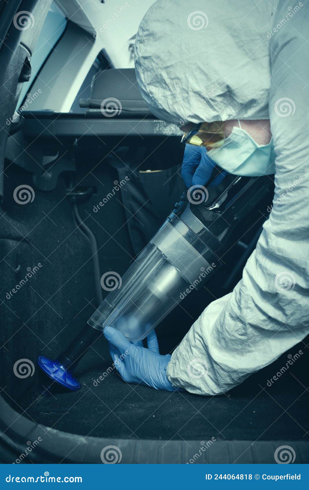 CSI - Technician Working with Special Micro Particles Filtering Vacuum ...