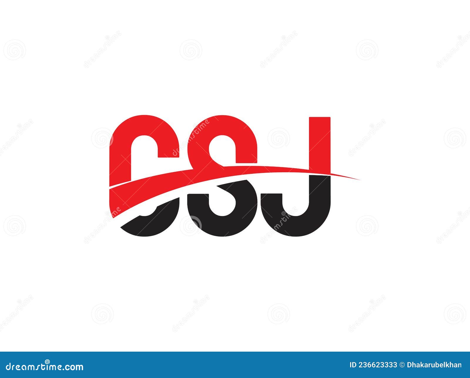 CSJ Letter Initial Logo Design Vector Illustration Stock Vector ...