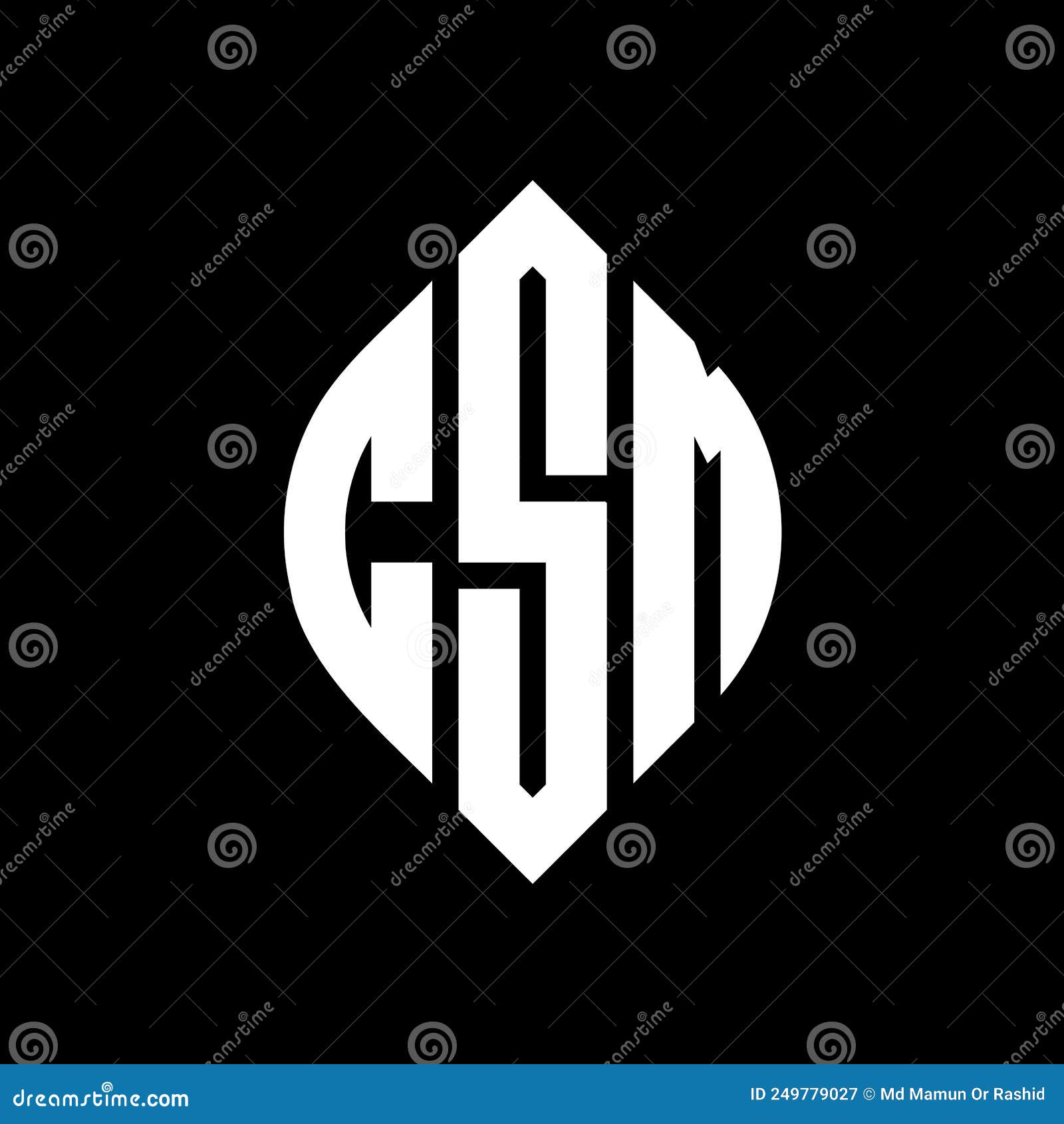 CSM Circle Letter Logo Design with Circle and Ellipse Shape. CSM ...