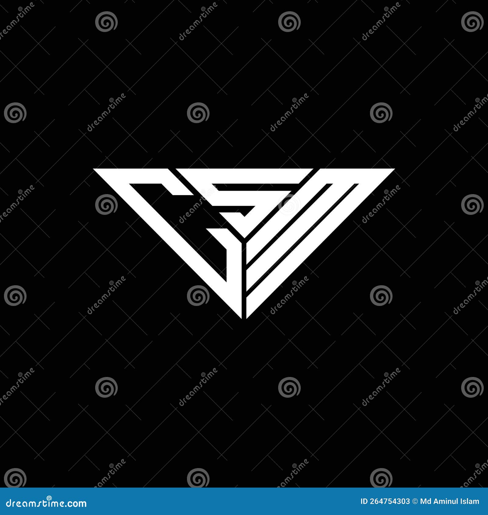 CSM Letter Logo Creative Design with Vector Graphic, Stock Vector ...