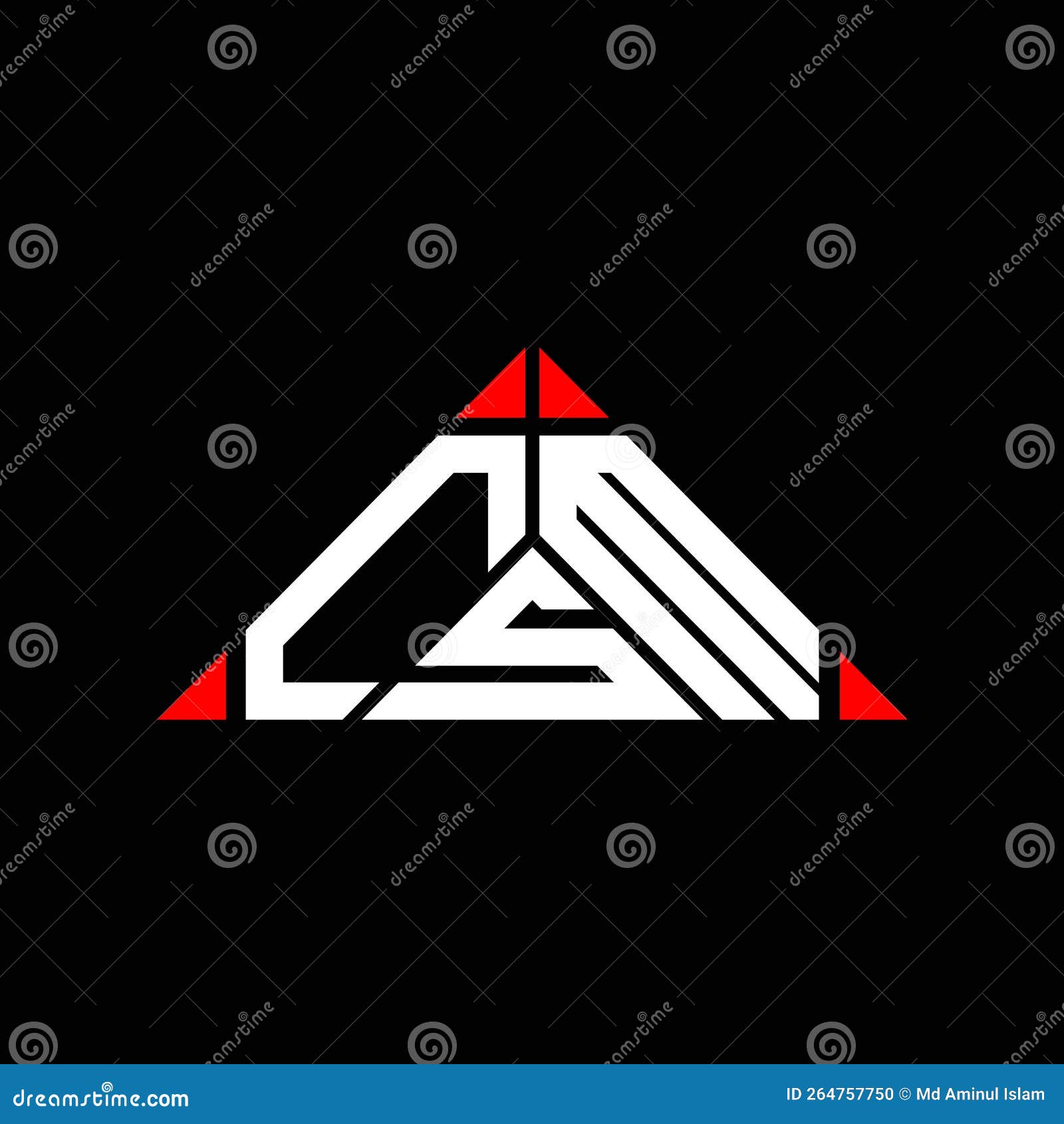 CSM Letter Logo Creative Design with Vector Graphic Stock Vector ...