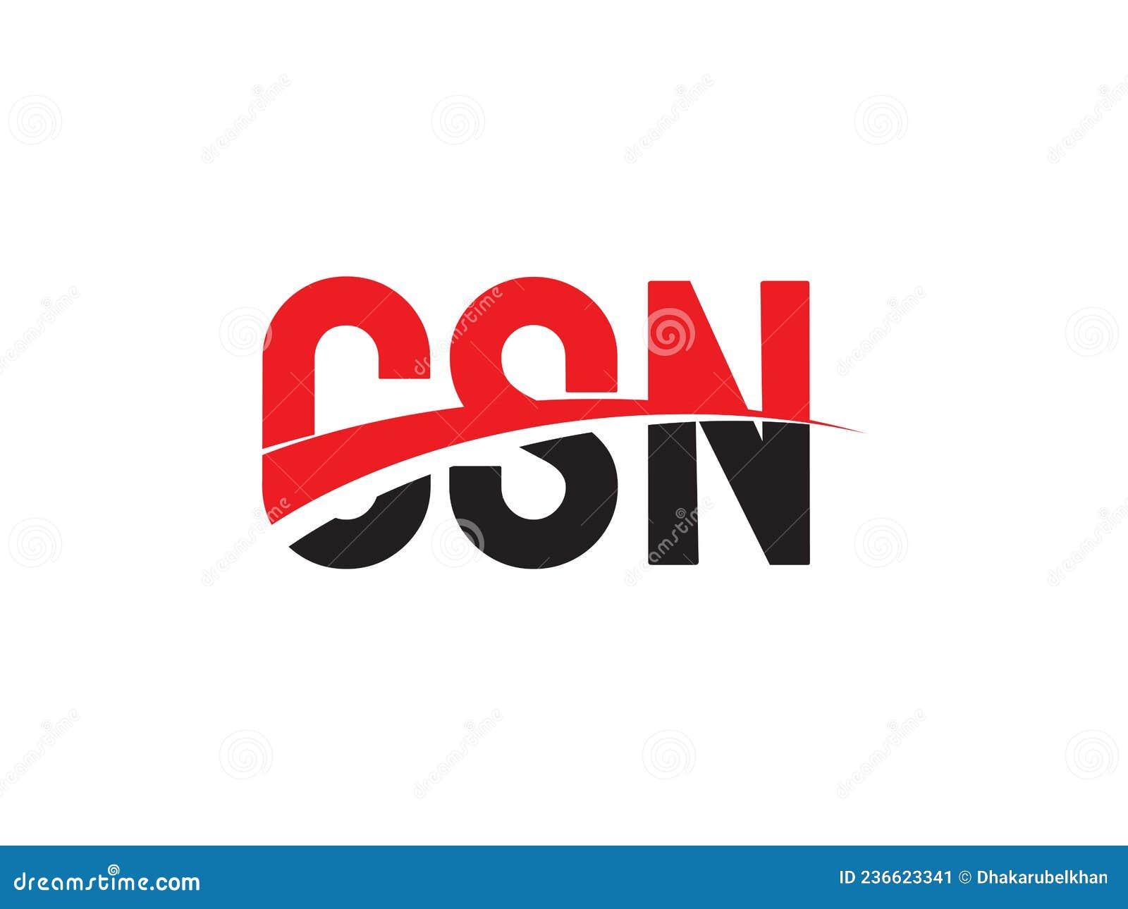 CSN Letter Initial Logo Design Vector Illustration Stock Vector ...