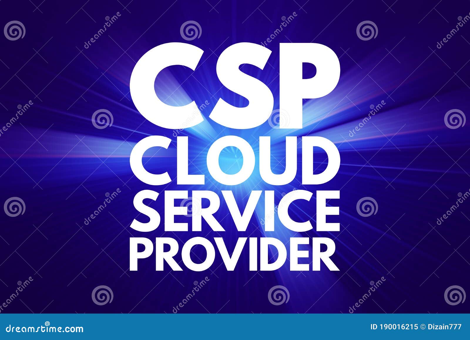 CSP - Cloud Service Provider Acronym Technology Business Concept ...
