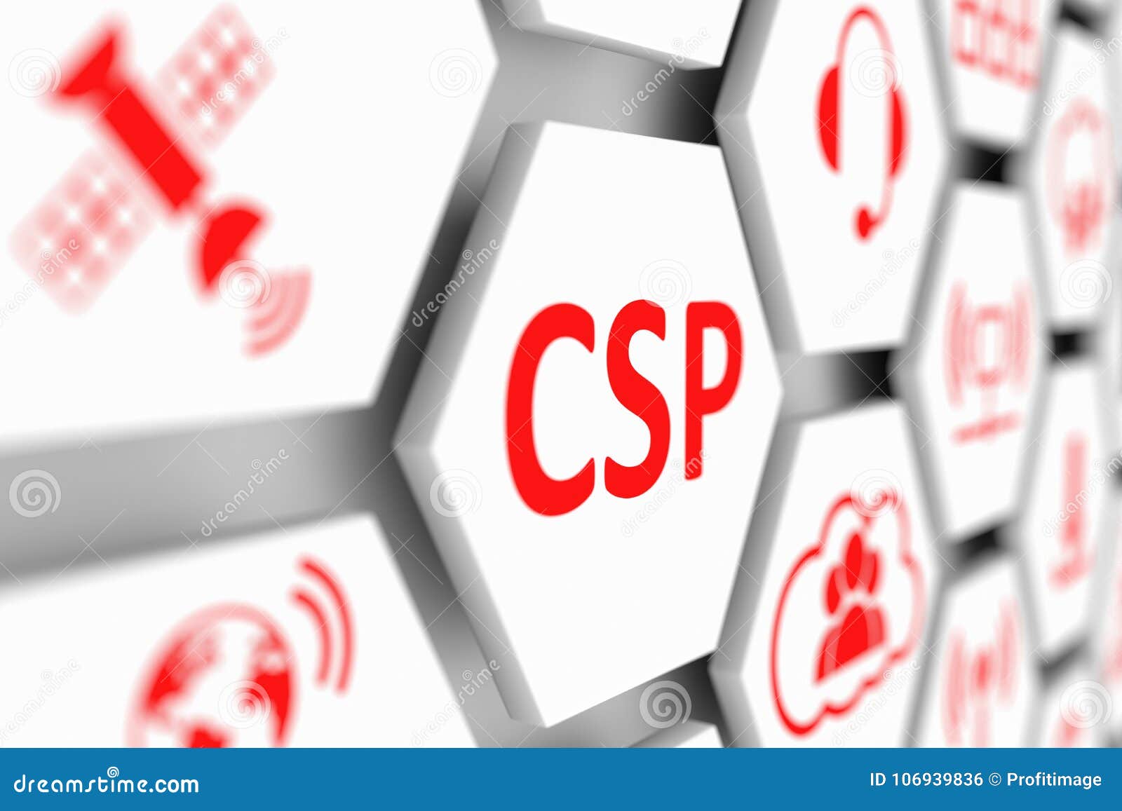 CSP Concept Cell Blurred Background Royalty-Free Illustration ...