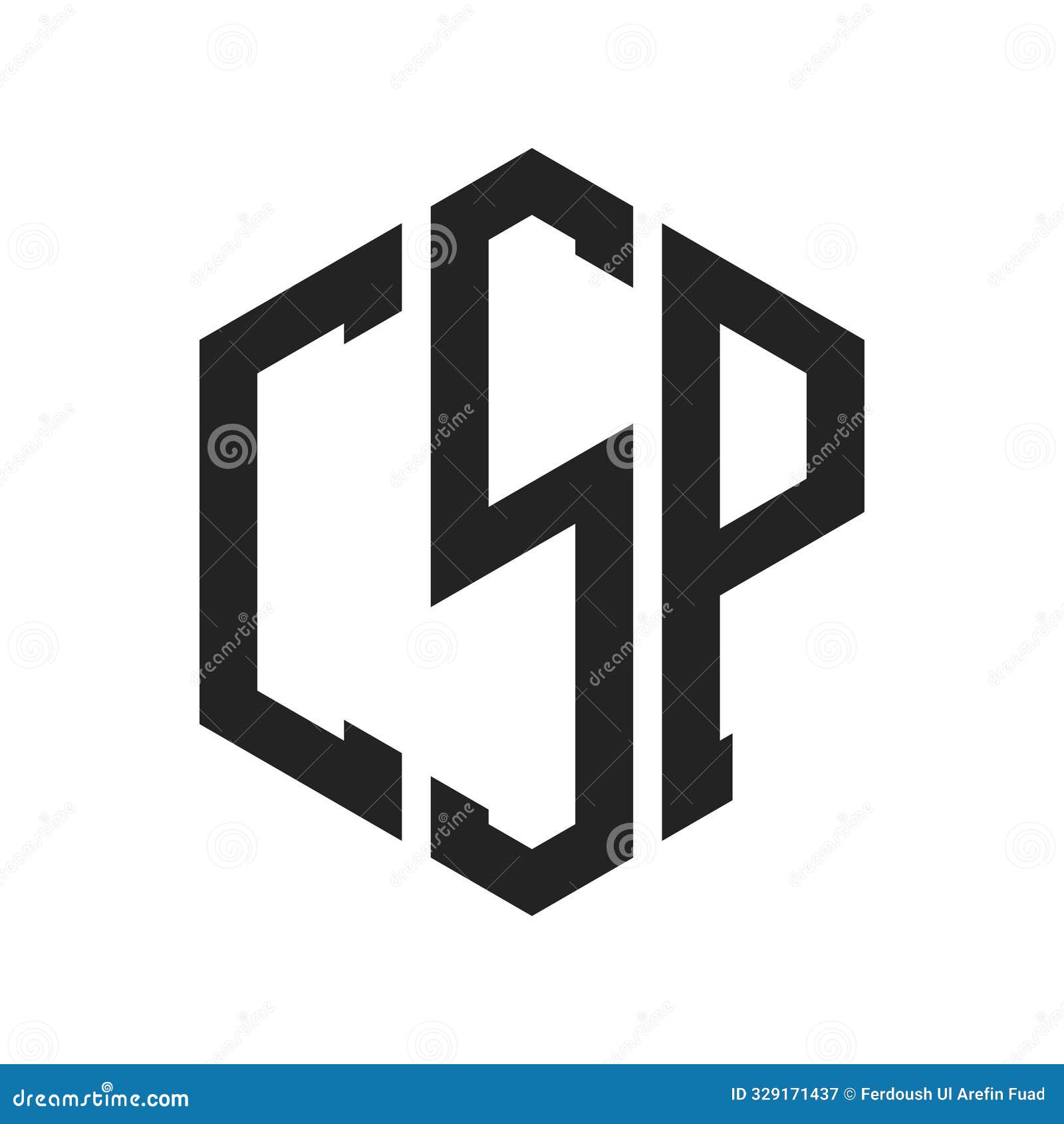 CSP Logo Design. Initial Letter CSP Monogram Logo Using Hexagon Shape ...
