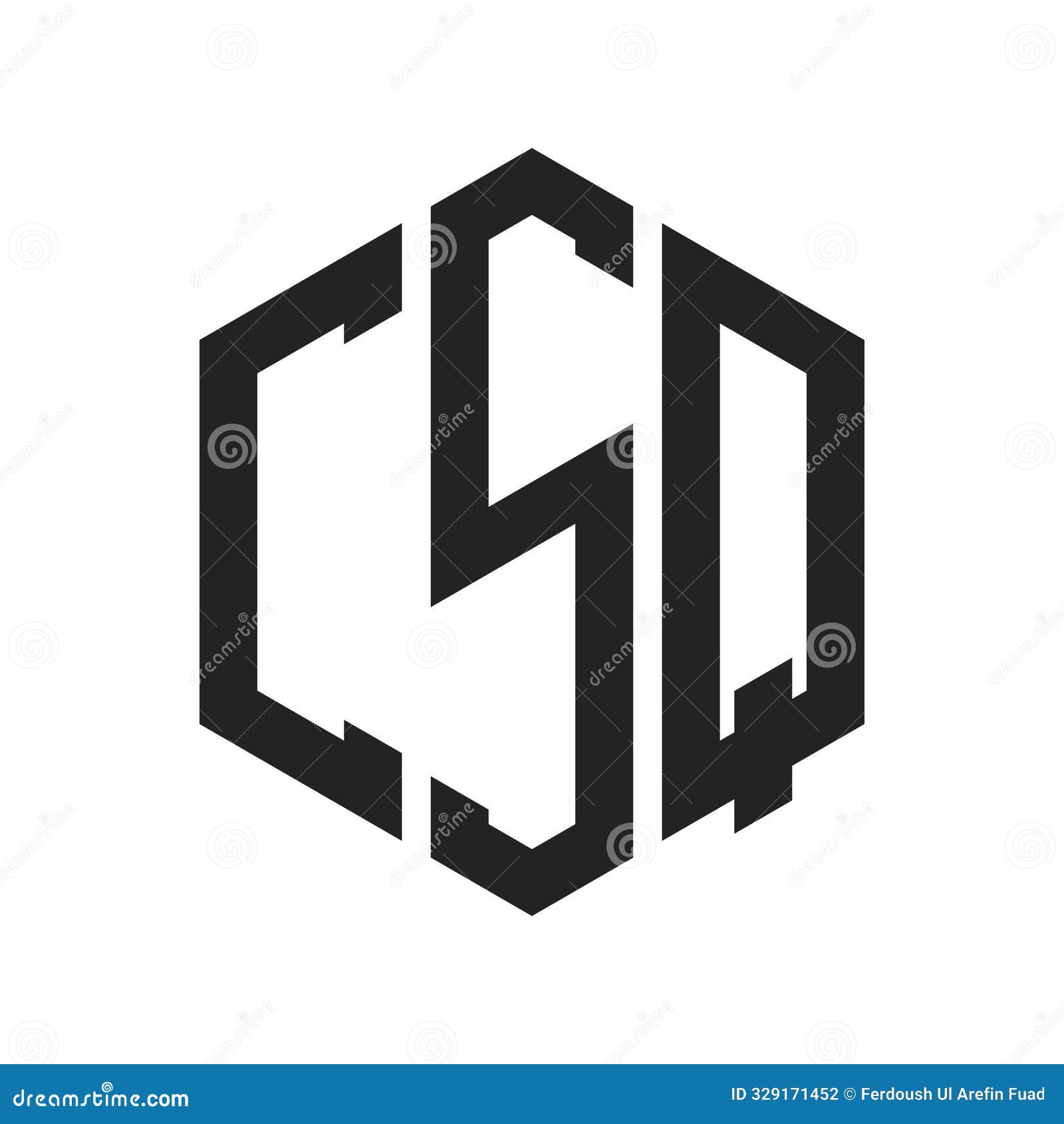 CSQ Logo Design. Initial Letter CSQ Monogram Logo Using Hexagon Shape ...
