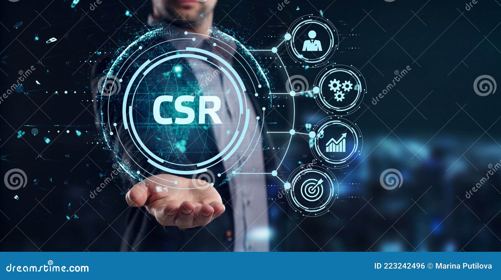 CSR Abbreviation, Modern Technology Concept. Business, Technology ...