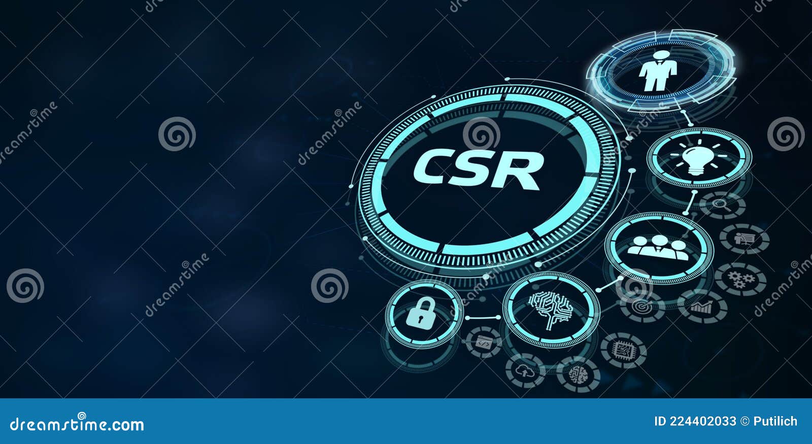 CSR Abbreviation, Modern Technology Concept. Business, Technology ...