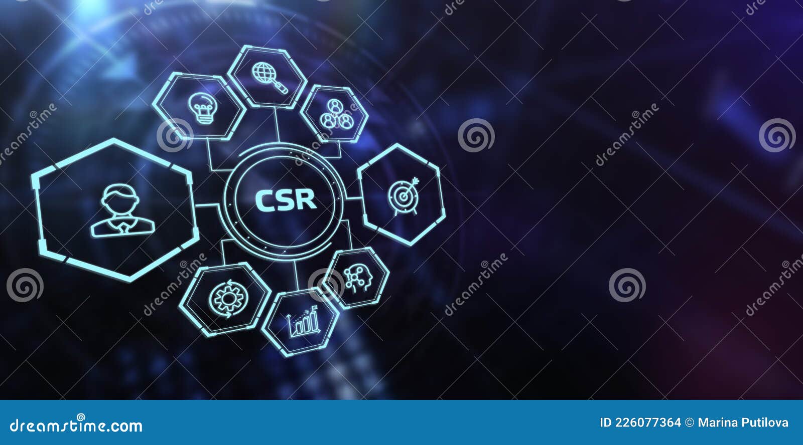 CSR Abbreviation, Modern Technology Concept. Business, Technology ...