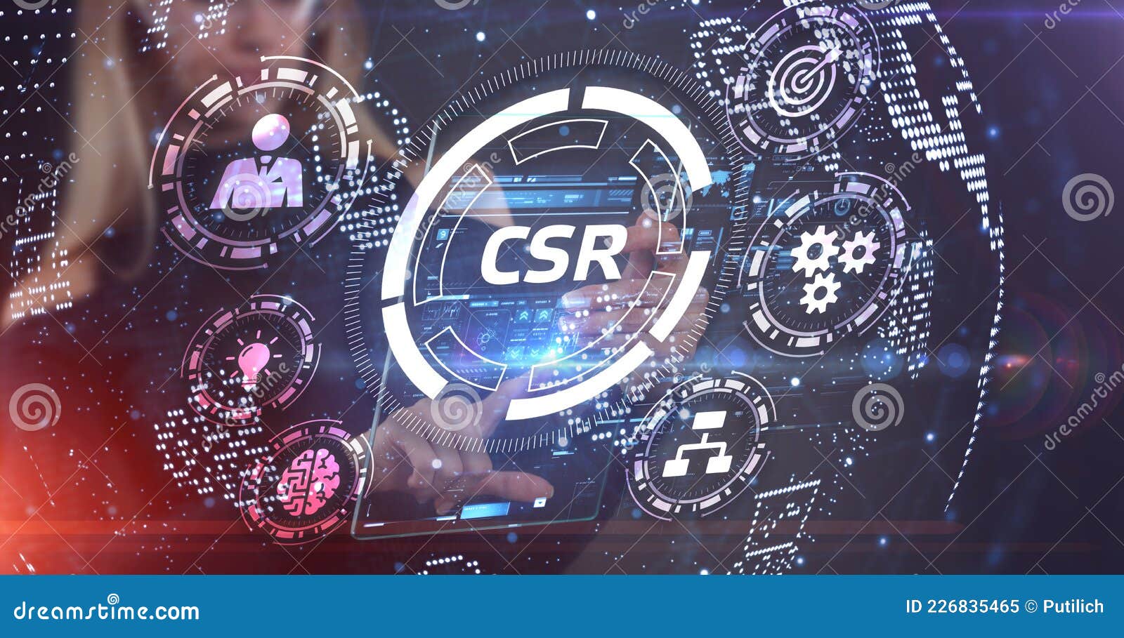 CSR Abbreviation, Modern Technology Concept. Business, Technology ...