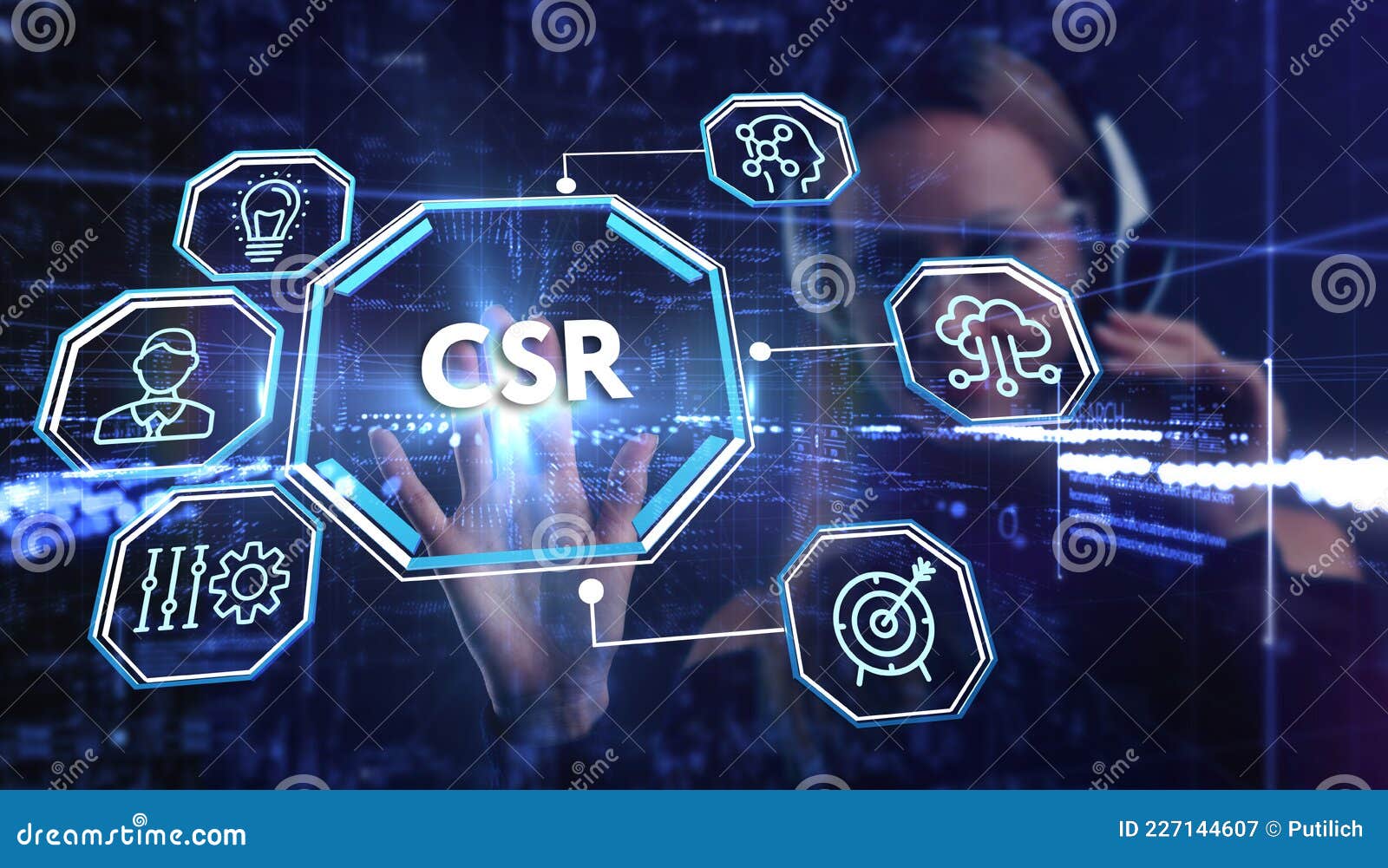 CSR Abbreviation, Modern Technology Concept. Business, Technology ...