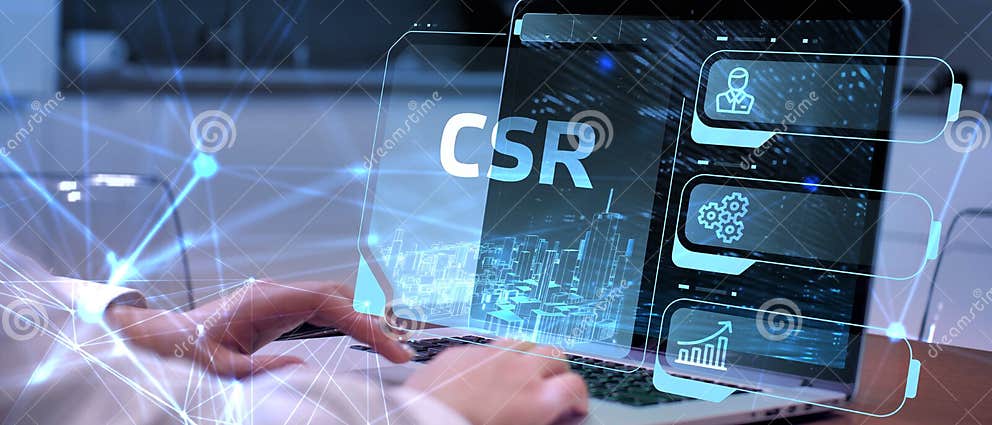 CSR Abbreviation, Modern Technology Concept. Business, Technology ...