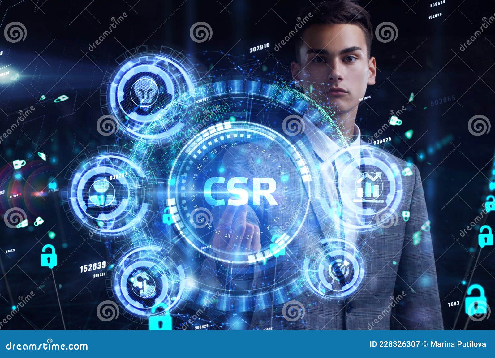 CSR Abbreviation, Modern Technology Concept. Business, Technology ...