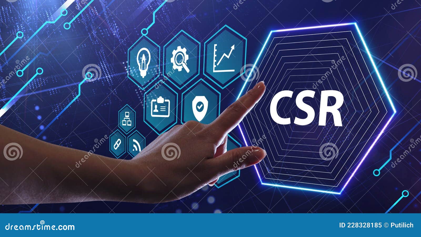 CSR Abbreviation, Modern Technology Concept. Business, Technology ...