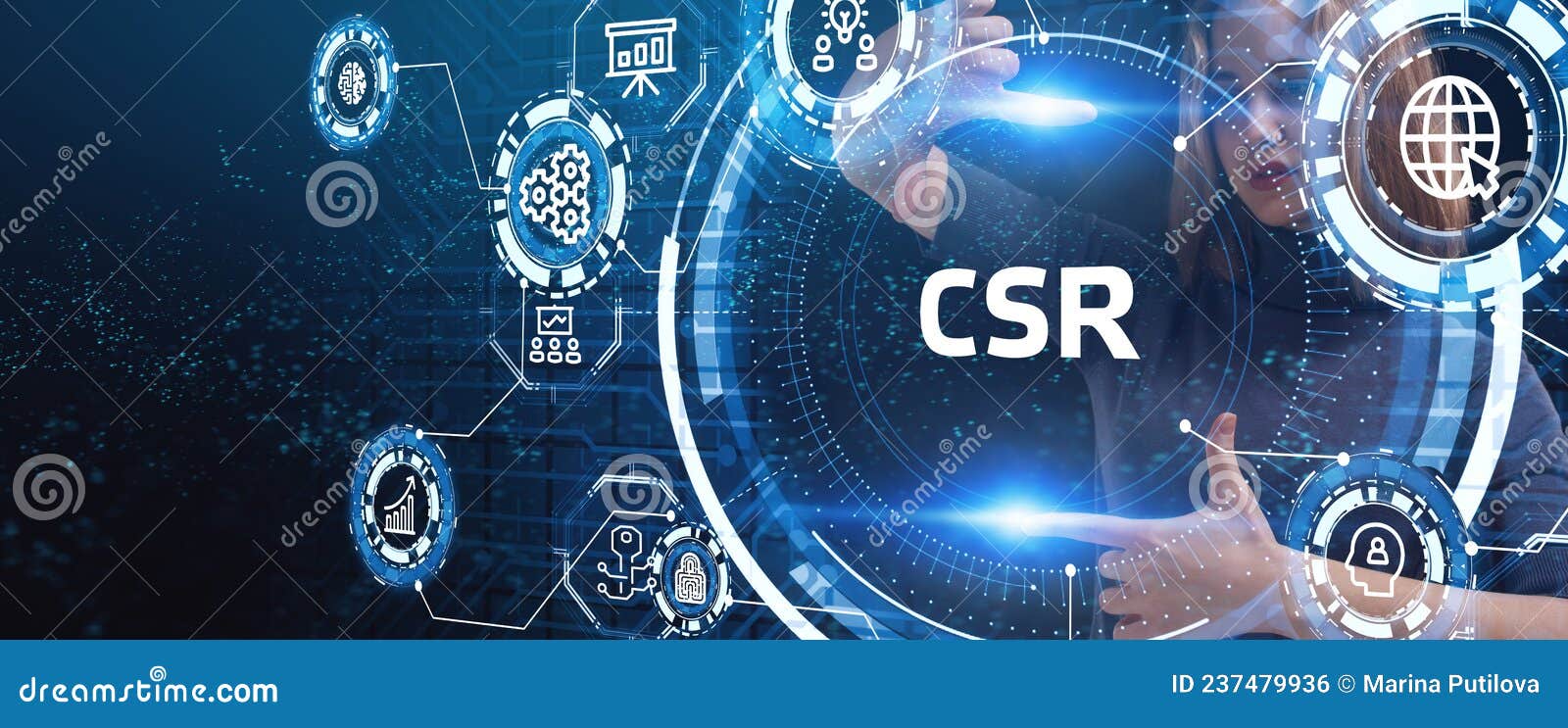 CSR Abbreviation, Modern Technology Concept. Business, Technology ...