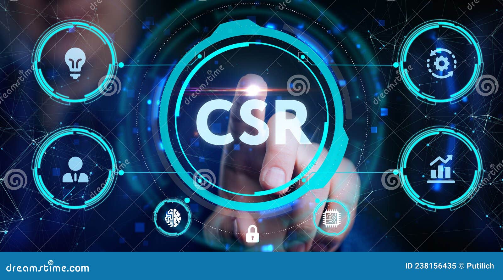 CSR Abbreviation, Modern Technology Concept. Business, Technology ...