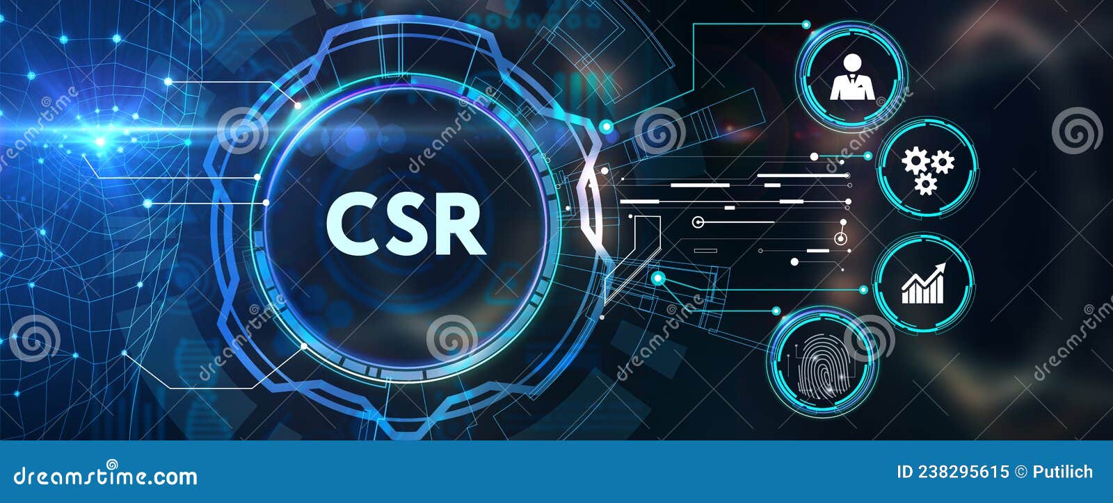 CSR Abbreviation, Modern Technology Concept. Business, Technology ...
