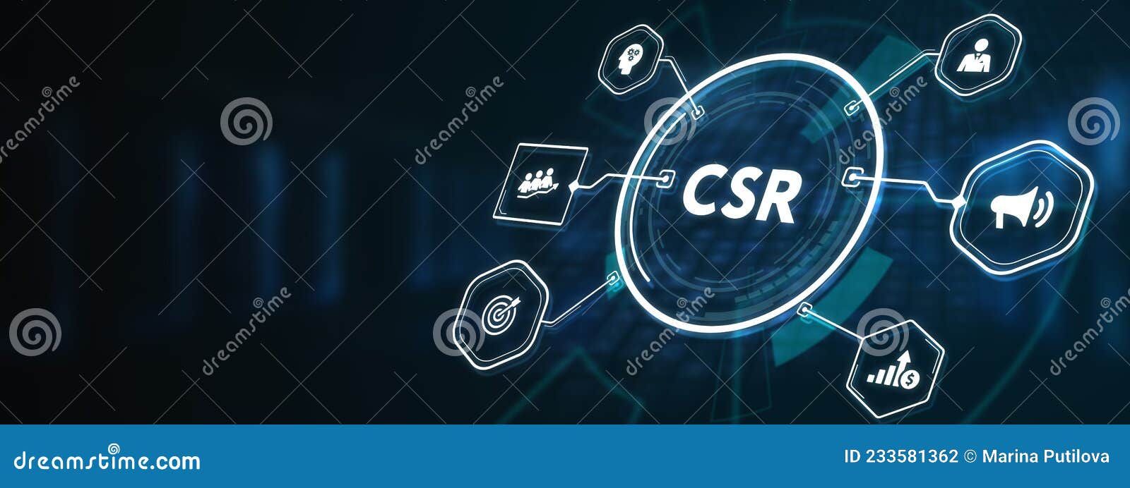 CSR Abbreviation, Modern Technology Concept. Business, Technology ...