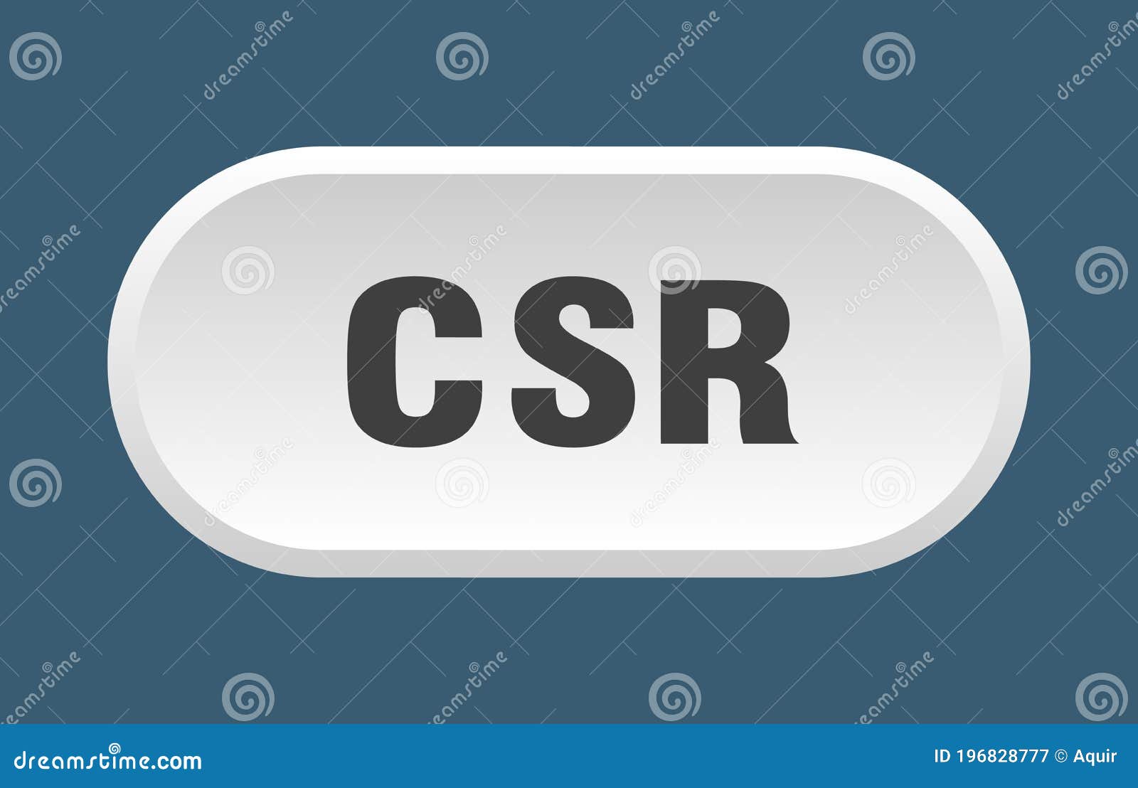Csr Button. Rounded Sign on White Background Stock Vector ...