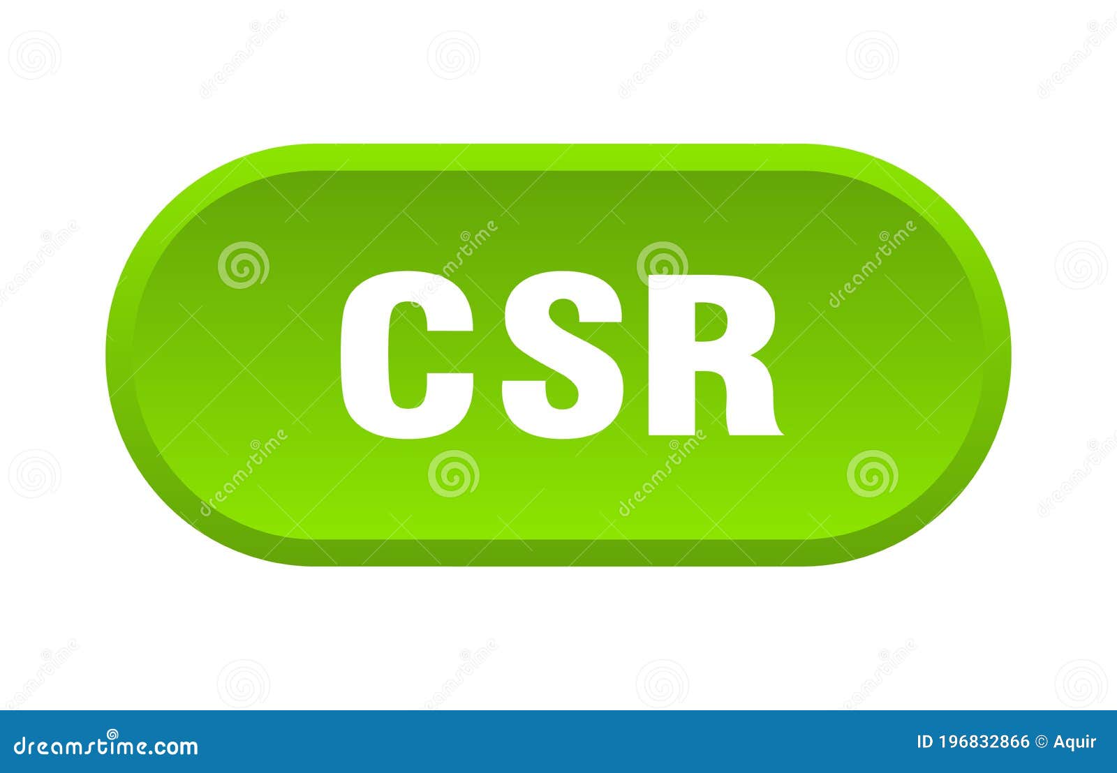 Csr Button. Rounded Sign on White Background Stock Vector ...