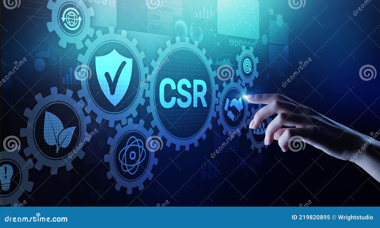 CSR Corporate Social Responsibility Business Technology Concept on ...