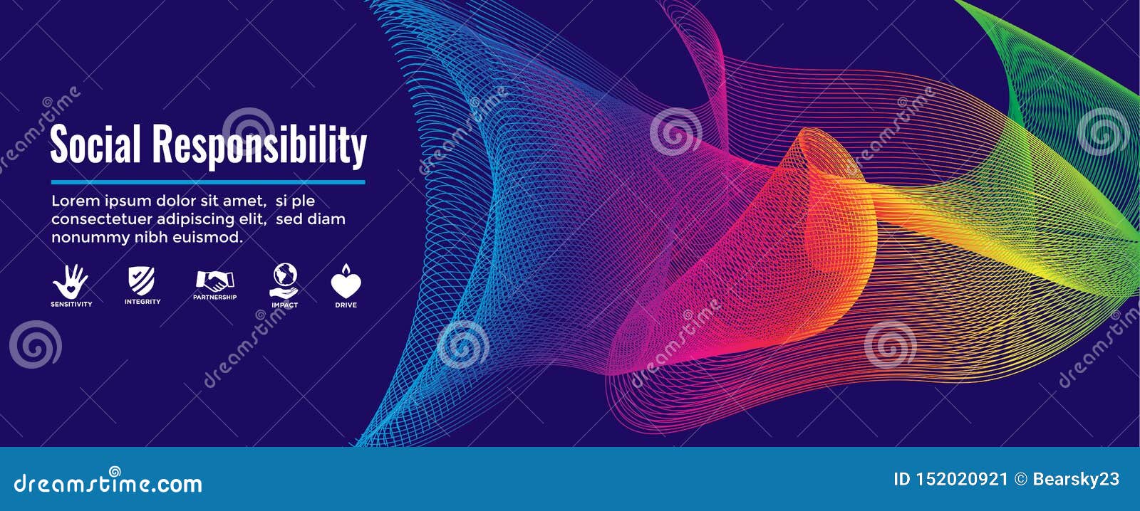 CSR-Corporate Social Responsibility Outline Icon Set - Web Header ...