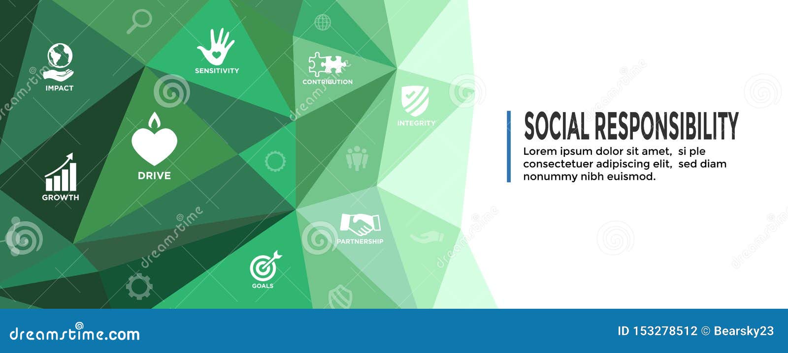 CSR-Corporate Social Responsibility Outline Icon Set - Web Header ...