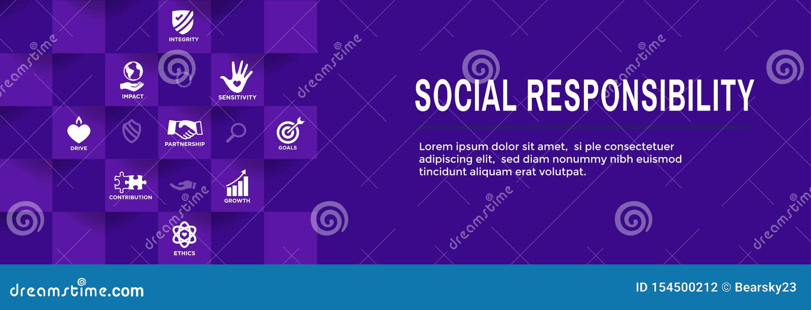 CSR-Corporate Social Responsibility Outline Icon Set - Web Header ...