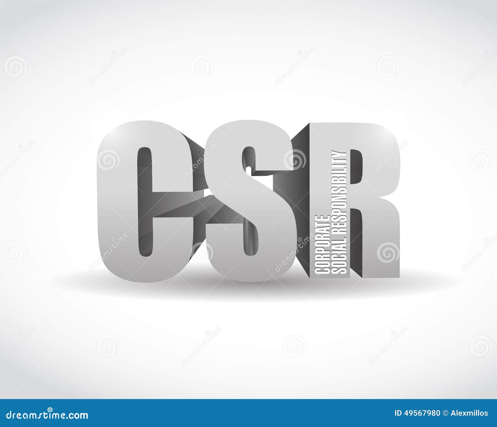 Csr 3d Sign Illustration Design Stock Illustration - Illustration of ...