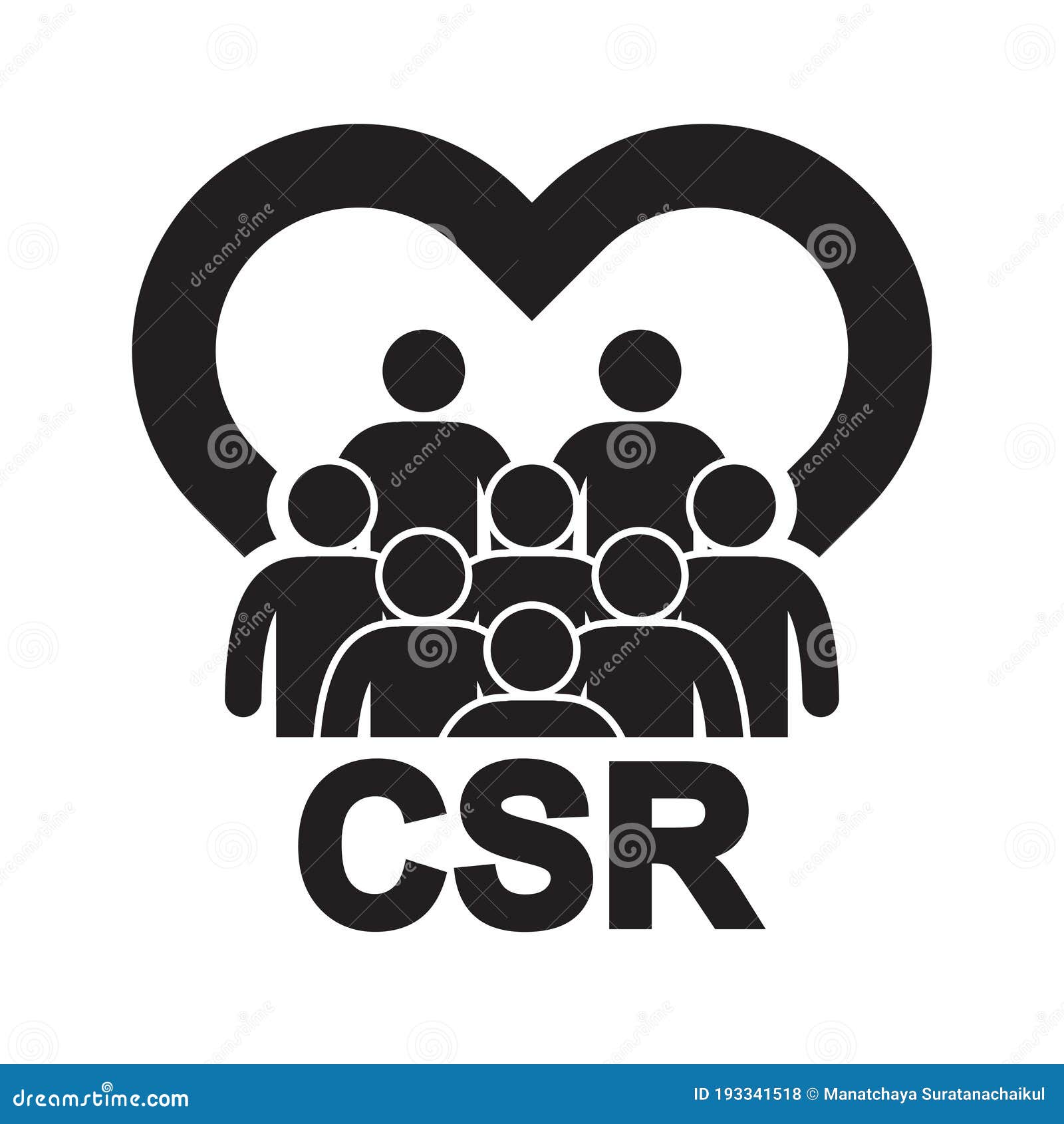 Csr Icon Isolated on White Background Stock Illustration - Illustration ...