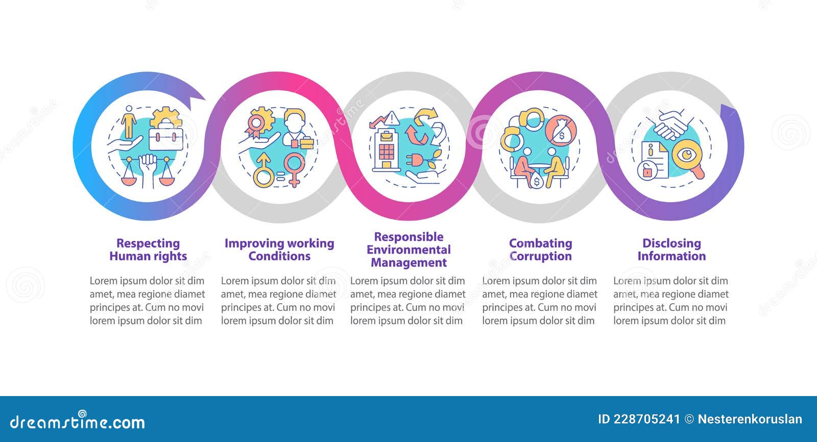 CSR Issues Vector Infographic Template Stock Illustration ...