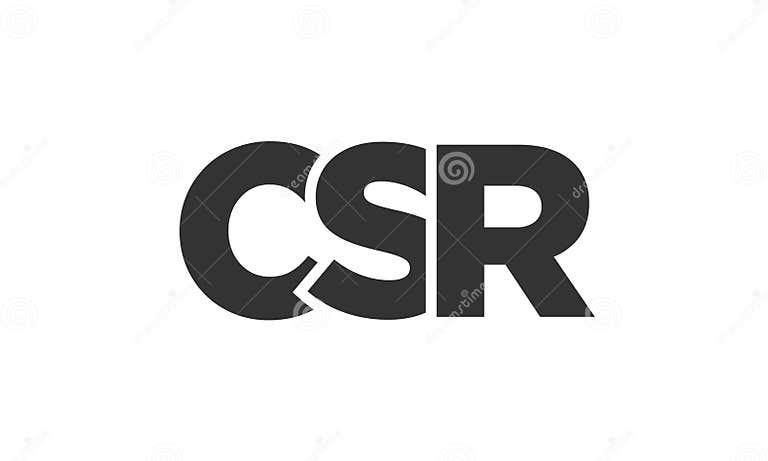 CSR Logo Design Template with Strong and Modern Bold Text. Initial ...