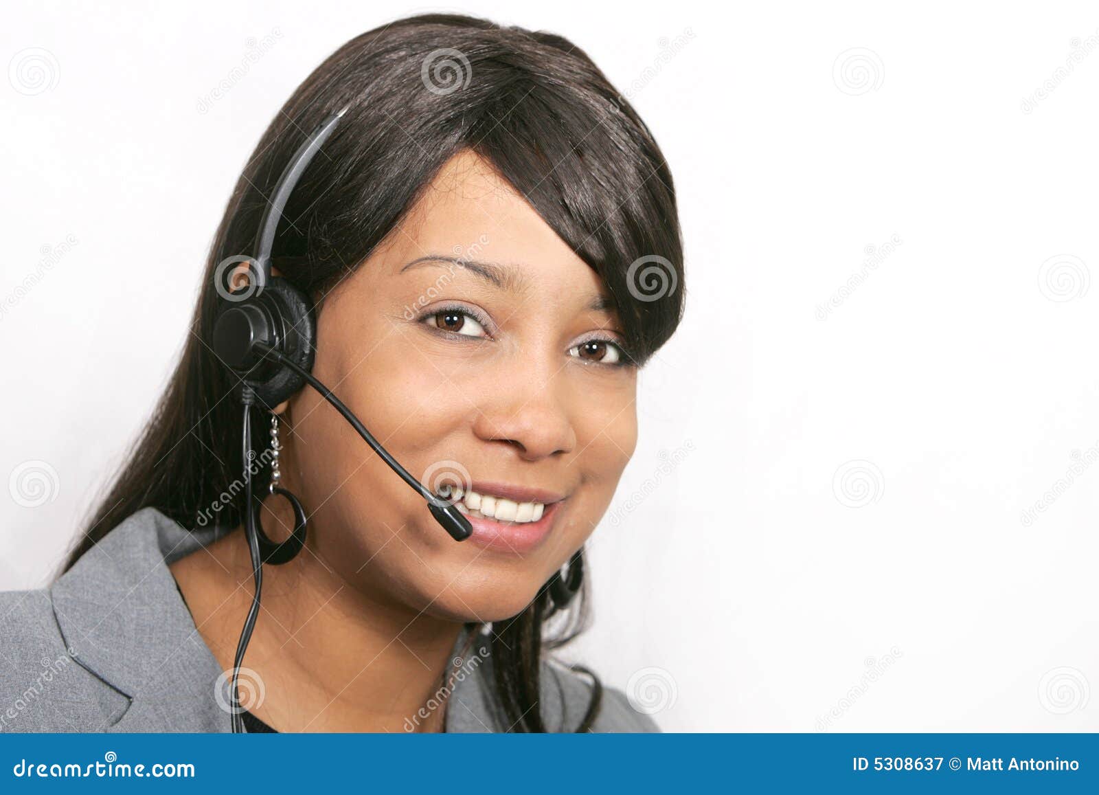 CSR rep closeup portrait stock image. Image of business - 5308637
