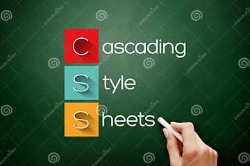 CSS - Cascading Style Sheets Acronym on Blackboard Stock Photo - Image ...