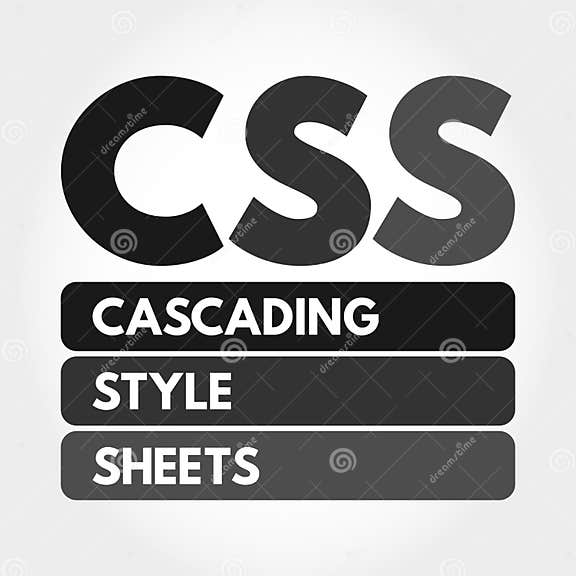 CSS - Cascading Style Sheets Acronym Concept Stock Illustration ...