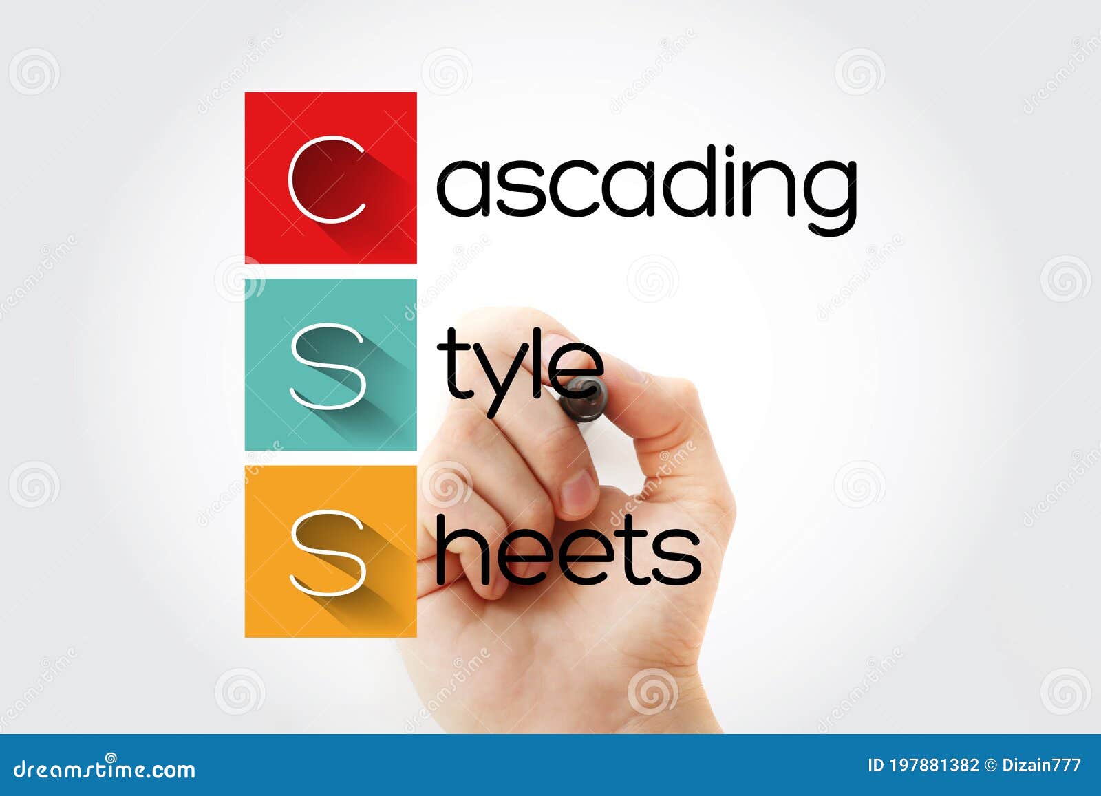 CSS - Cascading Style Sheets Acronym with Marker, Technology Concept ... CSS - Cascading Style Sheets Acronym with Marker, Technology Concept ...