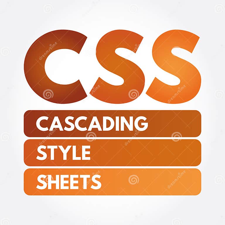 CSS - Cascading Style Sheets Acronym Stock Illustration - Illustration ...