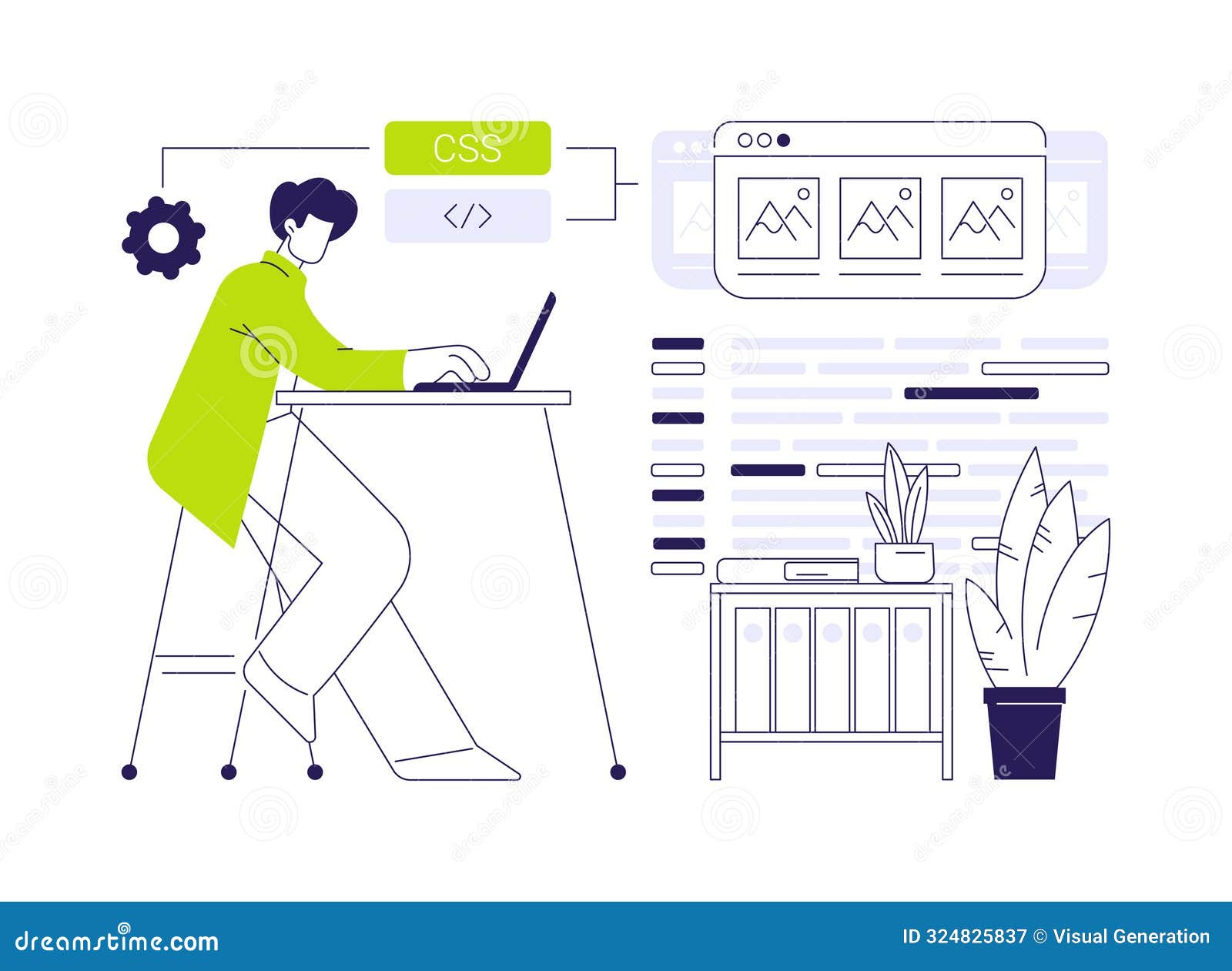 Css Code Abstract Concept Vector Illustration Stock Illustration
