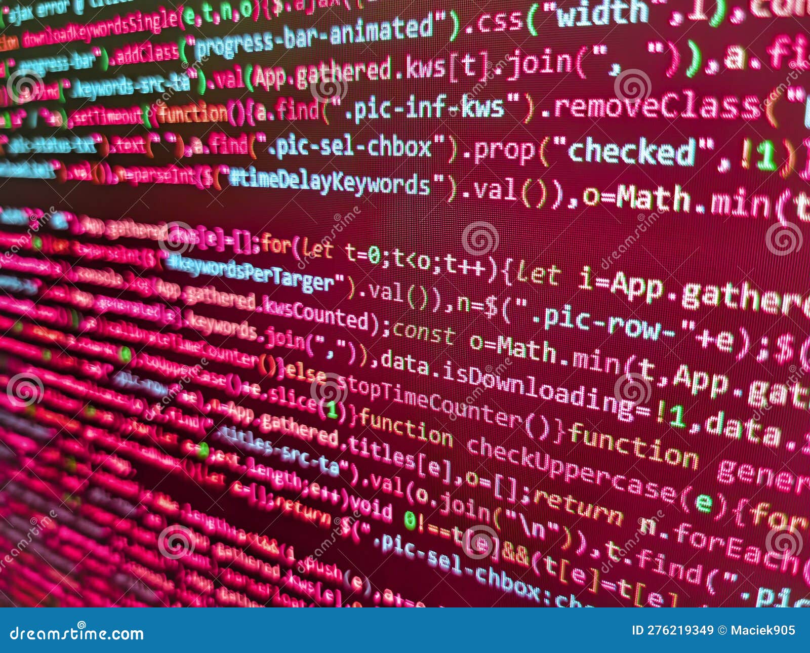 Css3 Code On A Colorful Background New Technology Revolution Developer Working On Software