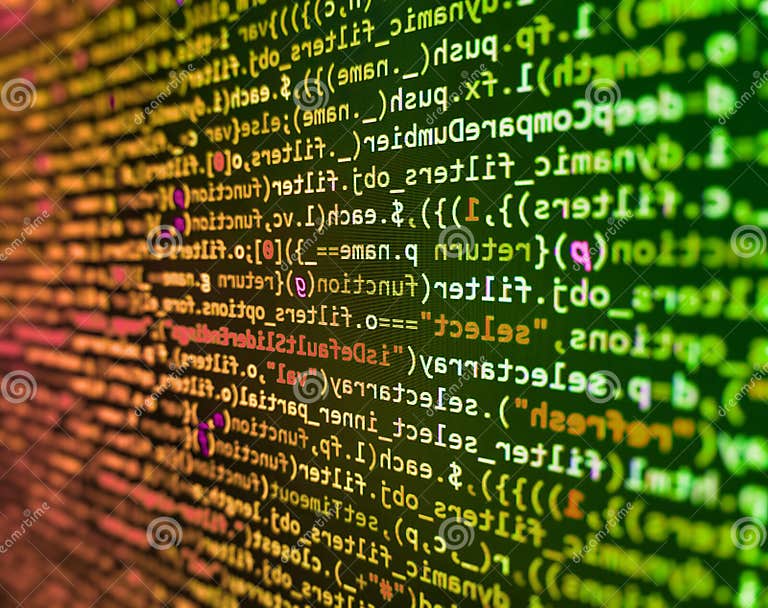 Css3 Code On A Colorful Background Programming Code Abstract