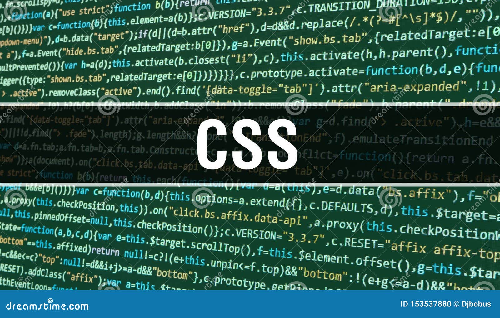 Css Concept With Random Parts Of Program Code Css With Programming Code Abstract Technology
