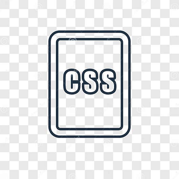 Css Concept Vector Linear Icon Isolated on Transparent Background, Css ...